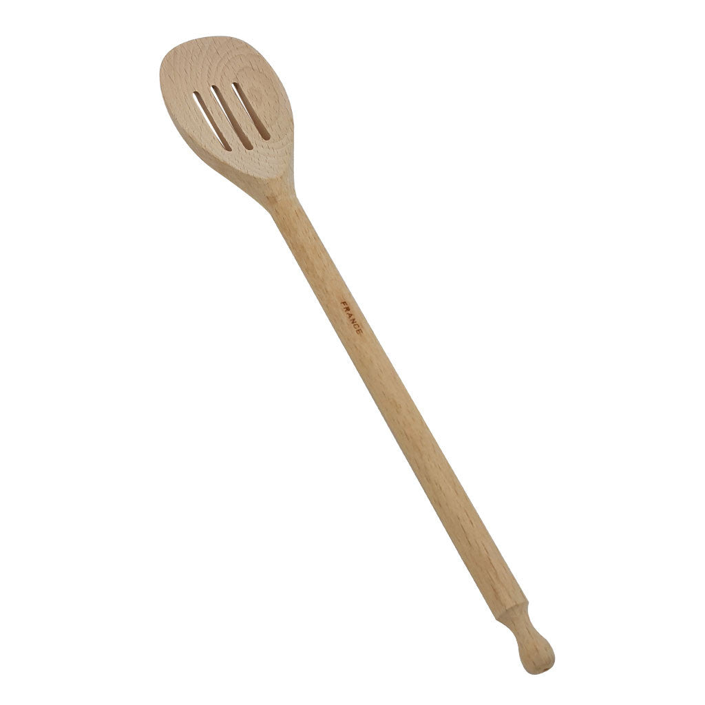 French Beech Slotted Spoon, 12 Inch — Kitchen Supply Wholesale